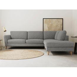 Ecksofa Home Affaire, B:278cm H:88cm T:202cm, grau, Webstoff (100% Polyester);Struktur fein (58% Polyester, 22% Polypropylen);Filzoptik (100%