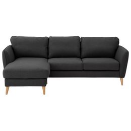 Ecksofa Home Affaire, B:242cm H:88cm T:152cm, grau, 100% Polyester, Wohnzimmer, Sofas, "MARSEILLE (242/152cm),L-Form, Rec. rechts/links",