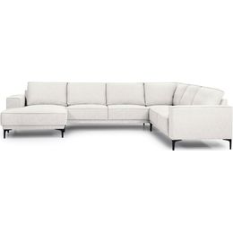 Wohnlandschaft Places of Style, B:342cm H:85cm T:260cm, beige, 100% Polyester, Sofas, "XXL Sofa Oland, Struktur, Flachgewebe, Luxus-Microfaser,