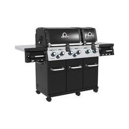 Broil King Gasgrill Regal 690 - BUNDLE schwarz/edelstahl, mit Seitenbrenner und Heckbrenner, inkl. Gussplatte und Schutzh&uuml;lle