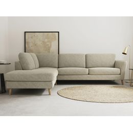 Ecksofa Home Affaire, B:278cm H:88cm T:202cm, grau, Webstoff (100% Polyester);Struktur fein (58% Polyester, 22% Polypropylen);Filzoptik (100%