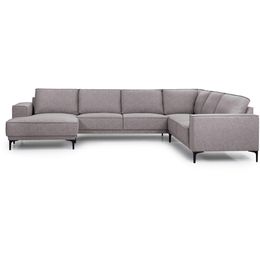 Wohnlandschaft Places of Style, B:342cm H:85cm T:260cm, braun, 100% Polyester, Sofas, "XXL Sofa Oland, Struktur, Flachgewebe, Luxus-Microfaser,