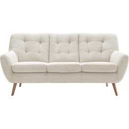 3-Sitzer, B:187cm H:92cm T:92cm, beige, exxpo - SOFA FASHION, Sofas, "Scandi, bequem, aufwendige Rückenpolsterung für mehr Sitzkomfort", aktuelle