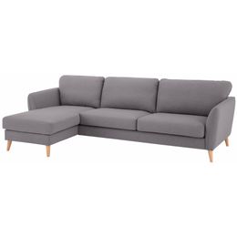 Ecksofa Home Affaire, B:279cm H:88cm T:152cm, grau, Struktur fein (58% Polyester, 22% Polypropylen);Filzoptik (100% Polyester);Webstoff (100%