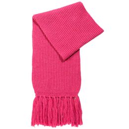 Cinque Damen Strickschal "FELICIA", pink, unifarben, Strick, Materialmix, Modetücher, Mit langen Fransen