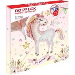 DIAMOND DOTZ Kinder Kreativset "Diamond Painting Einhorn - be unique", bunt, Kreativsets