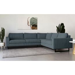 Ecksofa Places of Style, B:290cm H:85cm T:250cm, blau, 92% Polyester, 8% Nylon, Wohnzimmer, Sofas, "Pinto, XXL, 250/290 cm, langer Schenkel,