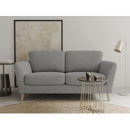 2-Sitzer Home Affaire, B:170cm H:88cm T:90cm, grau, Struktur fein (58% Polyester, 22% Polypropylen);Filzoptik (100% Polyester);Webstoff (100%
