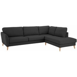 Ecksofa Home Affaire, B:278cm H:88cm T:202cm, grau, Webstoff (100% Polyester);Struktur fein (58% Polyester, 22% Polypropylen);Filzoptik (100%