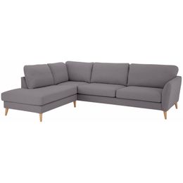 Ecksofa Home Affaire, B:278cm H:88cm T:202cm, grau, Webstoff (100% Polyester);Struktur fein (58% Polyester, 22% Polypropylen);Filzoptik (100%