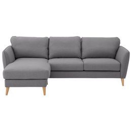 Ecksofa Home Affaire, B:242cm H:88cm T:152cm, grau, 100% Polyester, Wohnzimmer, Sofas, "MARSEILLE (242/152cm),L-Form, Rec. rechts/links",