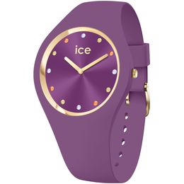 Ice Watch ICE-WATCH Damen Quarzuhr "ICE cosmos - Small+ - 2H (colour stones)", lila, Armbanduhren, Armbanduhr, Damenuhr, Silikonarmband, analog