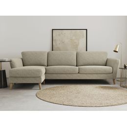 Ecksofa Home Affaire, B:279cm H:88cm T:152cm, grau, Struktur fein (58% Polyester, 22% Polypropylen);Filzoptik (100% Polyester);Webstoff (100%