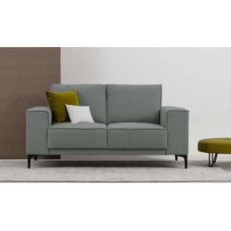 2-Sitzer OTTO HOME, B:164cm H:85cm T:83cm, grau, 100% Polyester, Sofas, "Kompaktsofa Oland, Struktur, Flachgewebe, Luxus-Microfaser, Boucle", 164 cm,