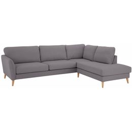 Ecksofa Home Affaire, B:278cm H:88cm T:202cm, grau, Webstoff (100% Polyester);Struktur fein (58% Polyester, 22% Polypropylen);Filzoptik (100%