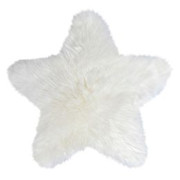 Fellteppich Heitmann Felle, H:60mm Ø:86cm, beige, Lammfell, Teppiche, "Spielteppich Stern - Lammfell farbig, Premium Qualität", echtes Austral.