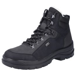 Rieker Herren Winterboots "Flip Grip", Gr. 45, schwarz, Lederimitat, Textil, Schuhe, Outdoorboots mit umklappbaren Spikes an der Laufsohle,