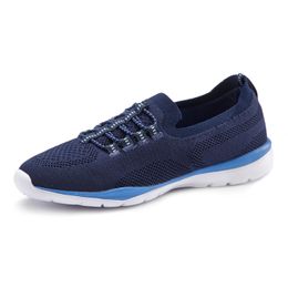 Lascana Damen Sneaker "Slipper, Halbschuh, leichtes Meshmaterial", Gr. 40, blau, Obermaterial: 100% Textilmaterial. Decksohle: 100% Textilmaterial.