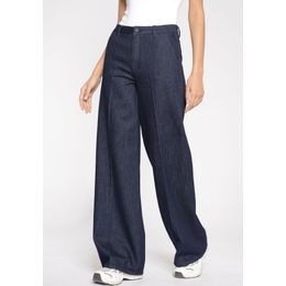 Gang Damen Weite Jeans "94CINZIA PALAZZO", blau, Gr. 29, Denim/Jeans, Obermaterial: 100% Baumwolle, Jeans