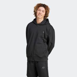 Herren Kapuzensweatshirt "M A SZN FL FZ", schwarz, Gr. XXL, adidas Sportswear, Obermaterial: 70% Baumwolle, 30% Polyester, Sweatshirts, Kapuzenjacke