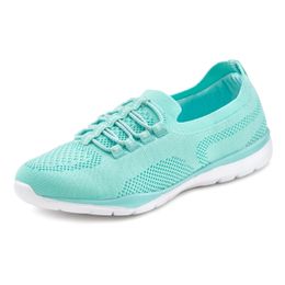 Lascana Damen Sneaker "Slipper, Halbschuh, leichtes Meshmaterial", Gr. 42, blau, Obermaterial: 100% Textilmaterial. Decksohle: 100% Textilmaterial.