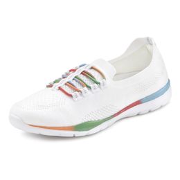 Lascana Damen Sneaker "Slipper, Halbschuh, leichtes Meshmaterial", Gr. 38, bunt, Obermaterial: 100% Textilmaterial. Decksohle: 100% Textilmaterial.
