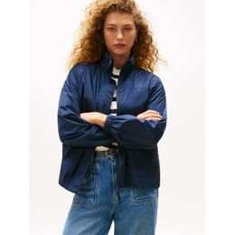 Tommy Hilfiger Damen Windbreaker "UL NYLON PACKABLE WINDBREAKER", blau, Gr. XL, unifarben, Web, Obermaterial: 100% Polyamid, Jacken