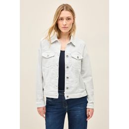 Cecil Damen Jeansjacke, grau, Gr. XS, unifarben, Web, 88% Baumwolle, 10% Polyester, 2% Elasthan, Jacken, aus Baumwolle mit Stretchanteil