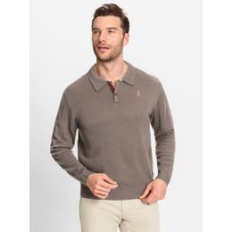 Catamaran Herren Polokragenpullover "Pullover", grau, Gr. 50, unifarben, 100% Polyacryl, Pullover
