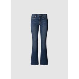 Pepe Jeans Damen Bootcut-Jeans "BOOTCUT LW", blau, Gr. 30, Denim/Jeans, Obermaterial: 99% Baumwolle, 1% Elasthan, Jeans
