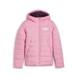 Puma Jungen Winterjacke "ESS HOODED PADDED JACKET", rosa, Gr. 176, unifarben, Taft, Obermaterial: 100% Polyester, Jacken