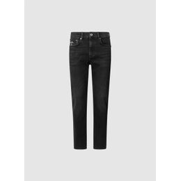 Pepe Jeans Herren Slim-fit-Jeans "SLIM JEANS HATCH FS WASHED BLK", schwarz, Gr. 33, Denim/Jeans, Obermaterial: 98% Baumwolle, 2% Elasthan, Jeans, im