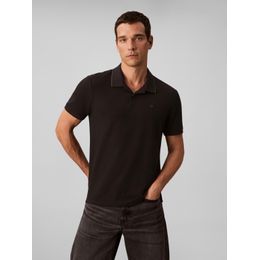 Calvin Klein Herren Poloshirt "SS RFND PQ TPPD CLSS", schwarz, Gr. XL, unifarben, Piqué, Obermaterial: 100% Baumwolle, Shirts, Mit Rundhalsausschnitt