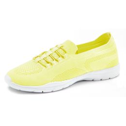 Lascana Damen Sneaker "Slipper, Halbschuh, leichtes Meshmaterial", Gr. 39, gelb, Obermaterial: 100% Textilmaterial. Decksohle: 100% Textilmaterial.