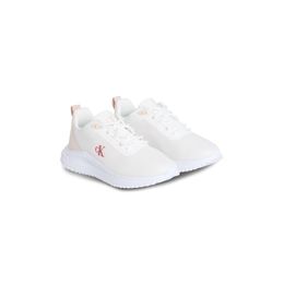 Damen Sneaker "EVA RUNNER L-UP MIX MESH LOGO CK", Calvin Klein Jeans, Gr. 41, rosa, Textil, kontrastfarbene Details, Schuhe, Schnürschuh,