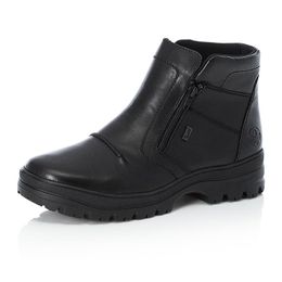 Rieker Herren Winterstiefelette "Flip Grip", Gr. 45, schwarz, Leder, Schuhe, Winterboots mit TEX und ausklappbaren Spikes an der Laufsohle