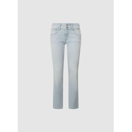 Pepe Jeans Damen Slim-fit-Jeans "SLIM JEANS LW", blau, Gr. 25, Denim/Jeans, Obermaterial: 99% Baumwolle, 1% Elasthan, Jeans, mit doppeltem