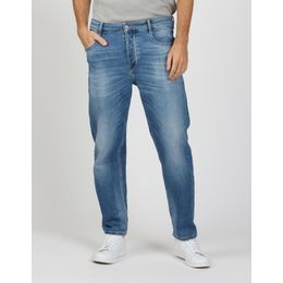 Gang Herren Loose-fit-Jeans "94AIDEN", blau, Gr. 31, Denim/Jeans, Obermaterial: 90% Baumwolle, 8% Polyester, 2% Elasthan, Jeans, mit doppelter