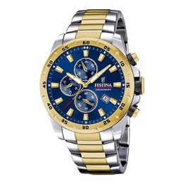 Festina Analog Watch male Gold, Silver size One Size