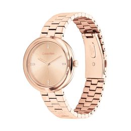 Calvin Klein Uhr 'TWISTED BEZEL' Damen Gr&ouml;&szlig;e One Size rosegold
