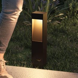 calex LED-Sockelleuchte Terni, schwarz Aluminium, IP65