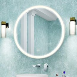 Villeroy & Boch Villeroy & Boch Subway 3.0 Badspiegel mit Beleuchtung und Sensordimmer Ø 91 cm in Weiß matt