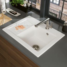 Villeroy & Boch Villeroy & Boch Subway 45 Compact Einbauspüle, Ablaufgarnitur mit Handbetätigung, Becken rechts