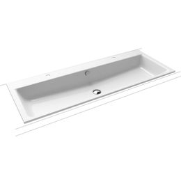 Kaldewei PURO Einbau- Doppelwaschtisch 3169 mit 2x 1 Hahnlochbohrung, 120 cm