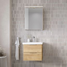 Steinkamp Living 2.0 / Villeroy & Boch Subway 3.0 Badmöbel Set 60 cm mit Spiegelschrank