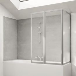 HÜPPE Combinett 2 Badewannenabtrennung mit breitem Segment Kunstglas 70 cm