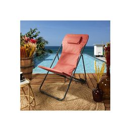 Garden Spirit Liegestuhl "Corfou" in Rot - (B)55 x (H)89 x (T)81 cm - 49% | Garten-moebel