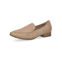 Caprice Leder-Slipper in Beige - 55% | Größe 39 | Damen-schuhe-halbschuhe