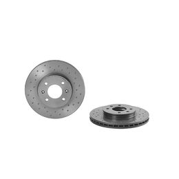 Brembo Bremsscheibe XTRA LINE vorne rechts links Gelocht/innenbel. 256mm für HYUNDAI KIA (DYK) (BEIJING) S517120U000 S517121W200 517120U000 09.C171.1X