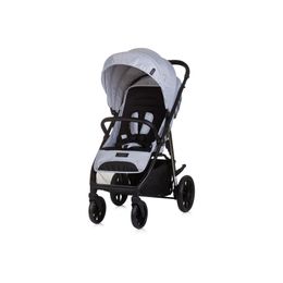 Chipolino Kinderwagen Buggy Insta, Fu&szlig;abdeckung, Federung, Korb, Gurt, klappbar grau